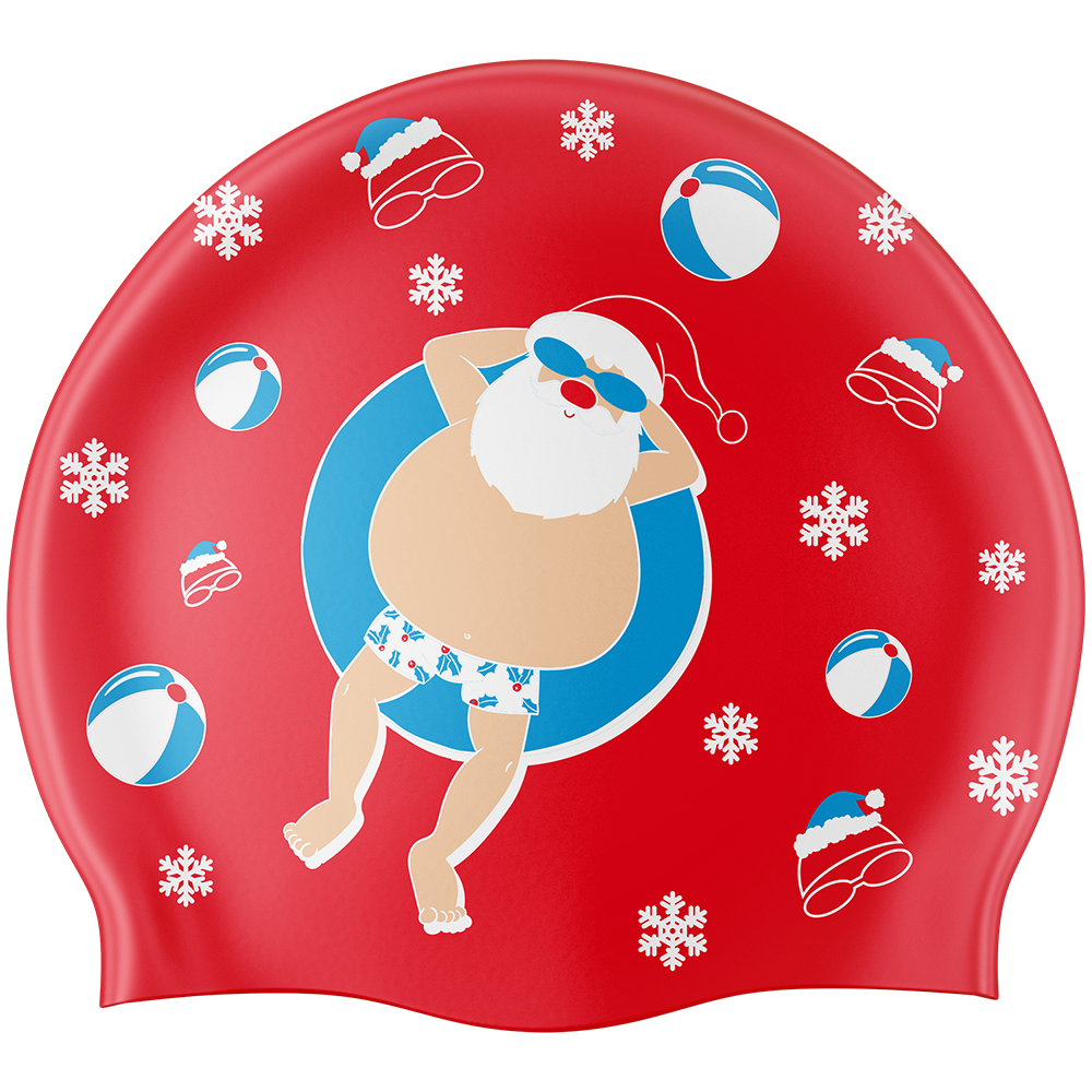 Santa Swim Cap - Red – Team Elite